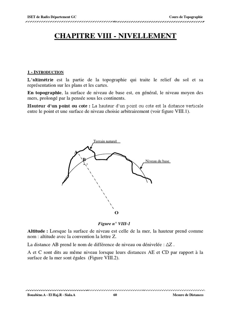 CH8 Nivellement | PDF | Géodésie | Hauteur