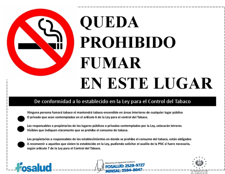 Prohibido Fumar en Espacios Públicos | PDF