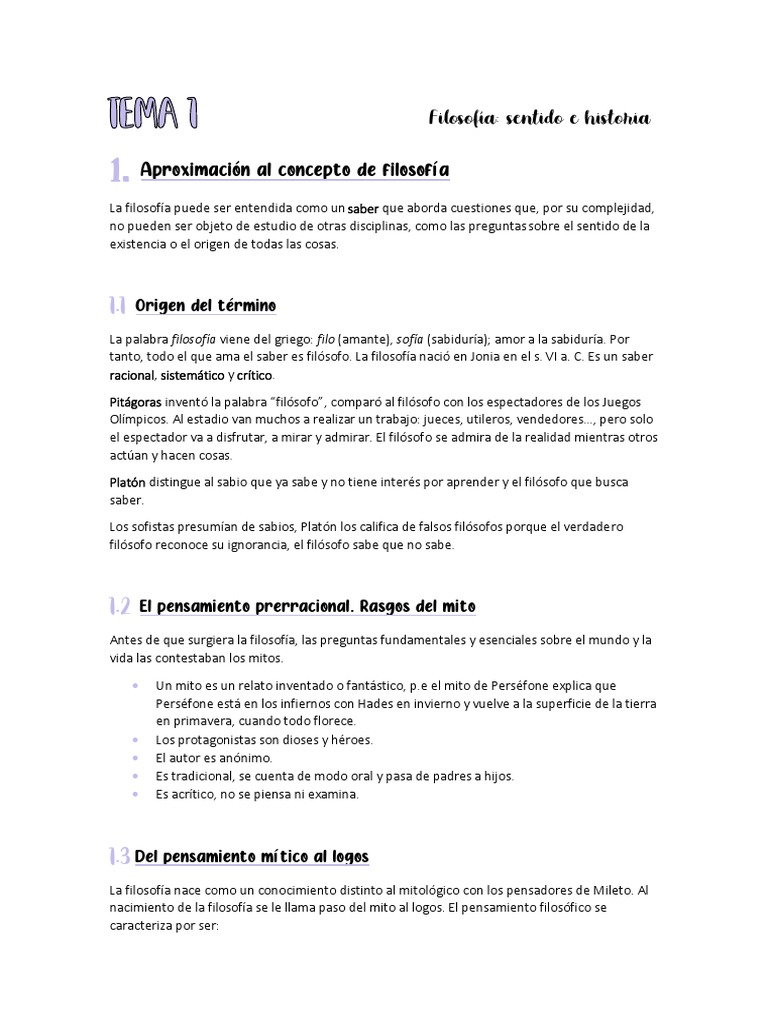 Filosofía: Origen e Historia | PDF | Platón | Science