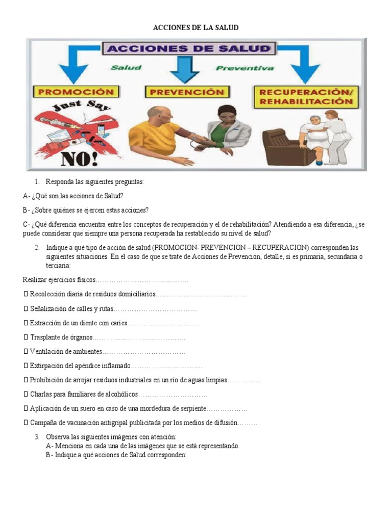 Acciones de La Salud | PDF | Relaciones personales, crianza y ...