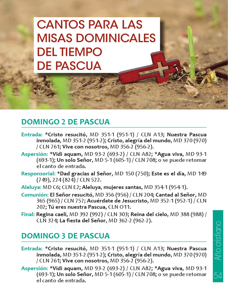 Cantos Pascua | PDF | Pascua de Resurrección | Eastertide
