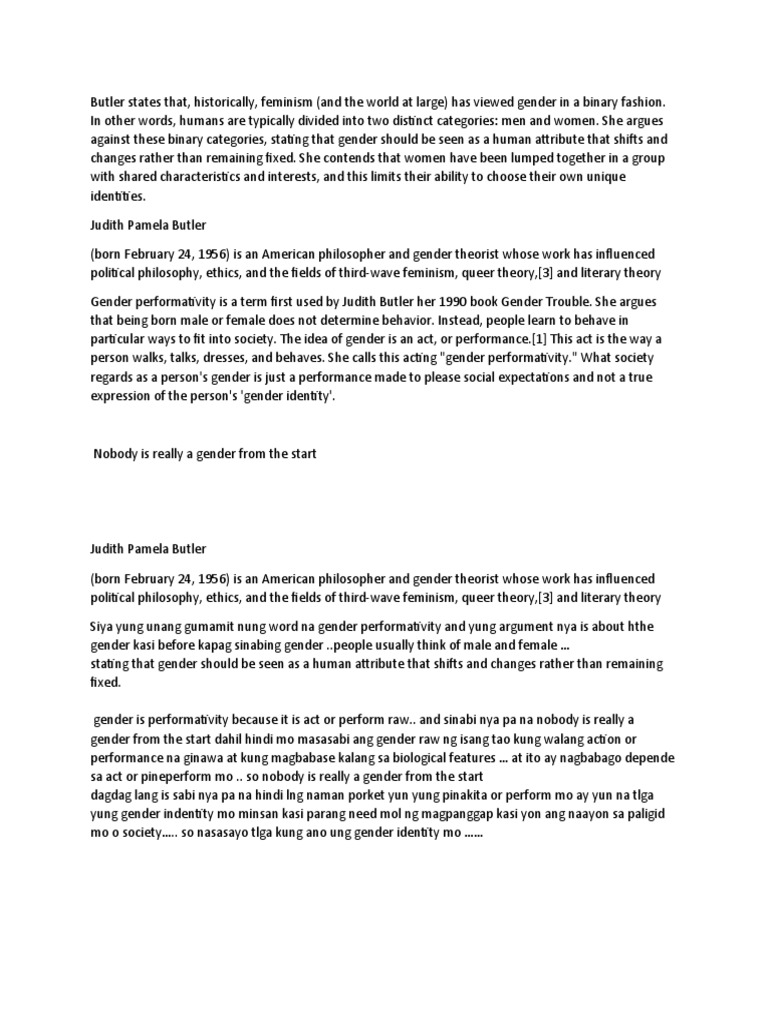 Understanding Gender Performativity | PDF