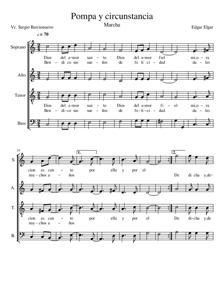 Marcha Pompa y Circunstancia de Elgar | PDF