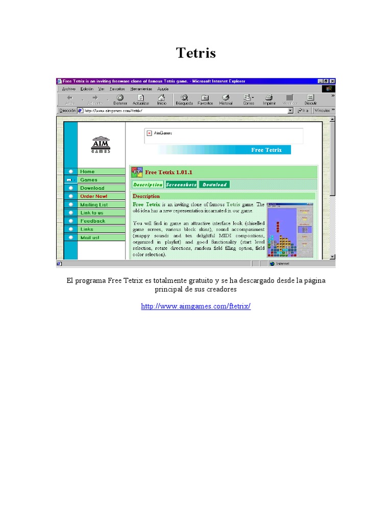 Free Tetris | PDF
