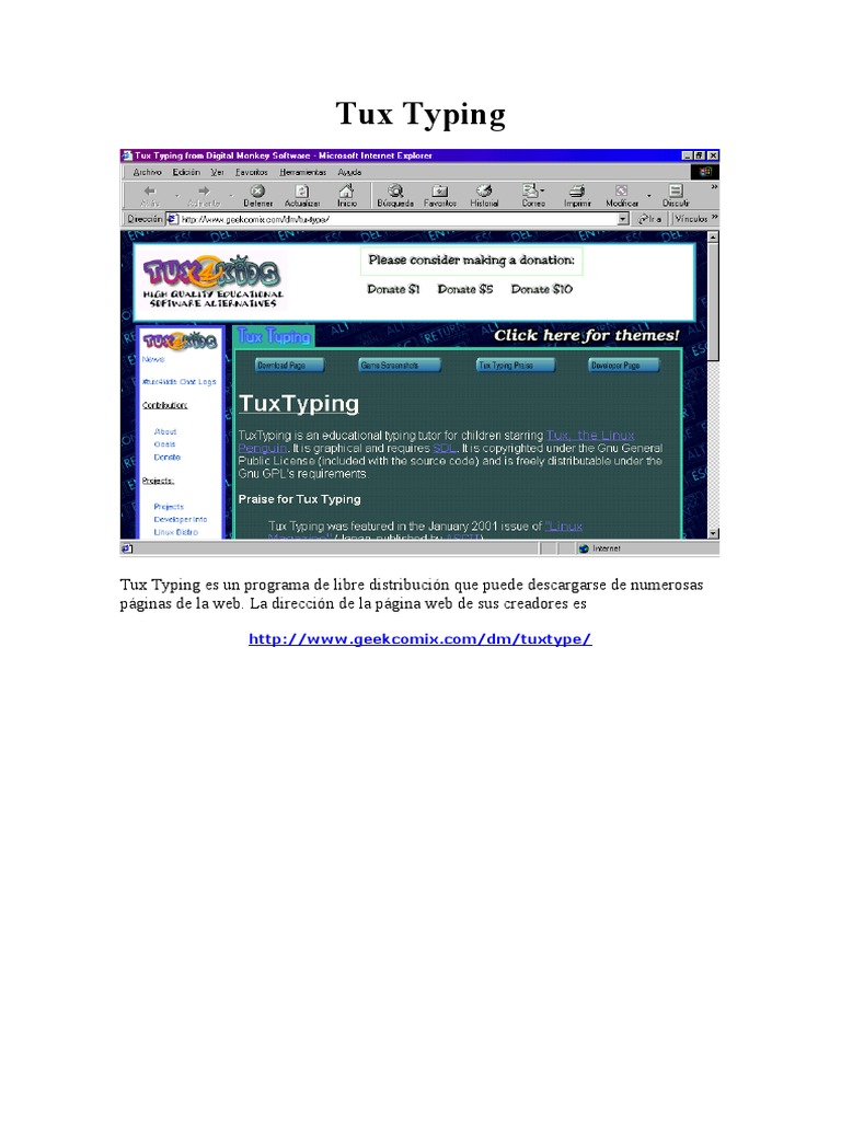Tux Typing Pdf