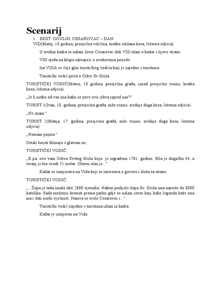 Scenarij, Multimedija, 4. Razred | PDF