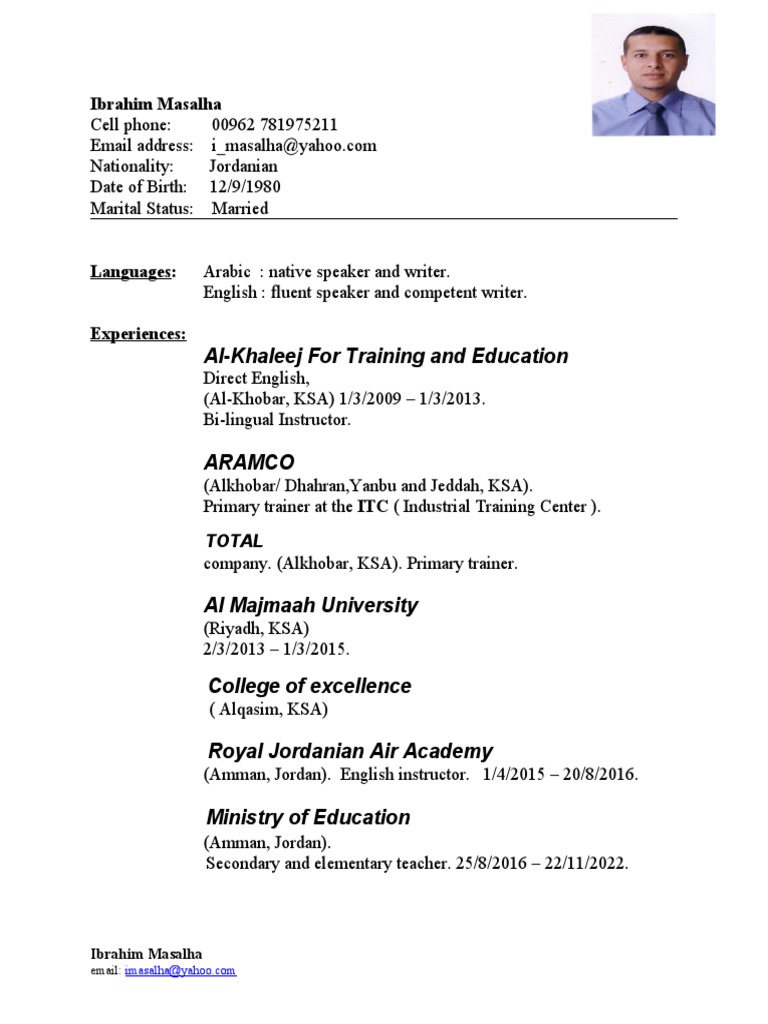 Ibrahim CV English | PDF