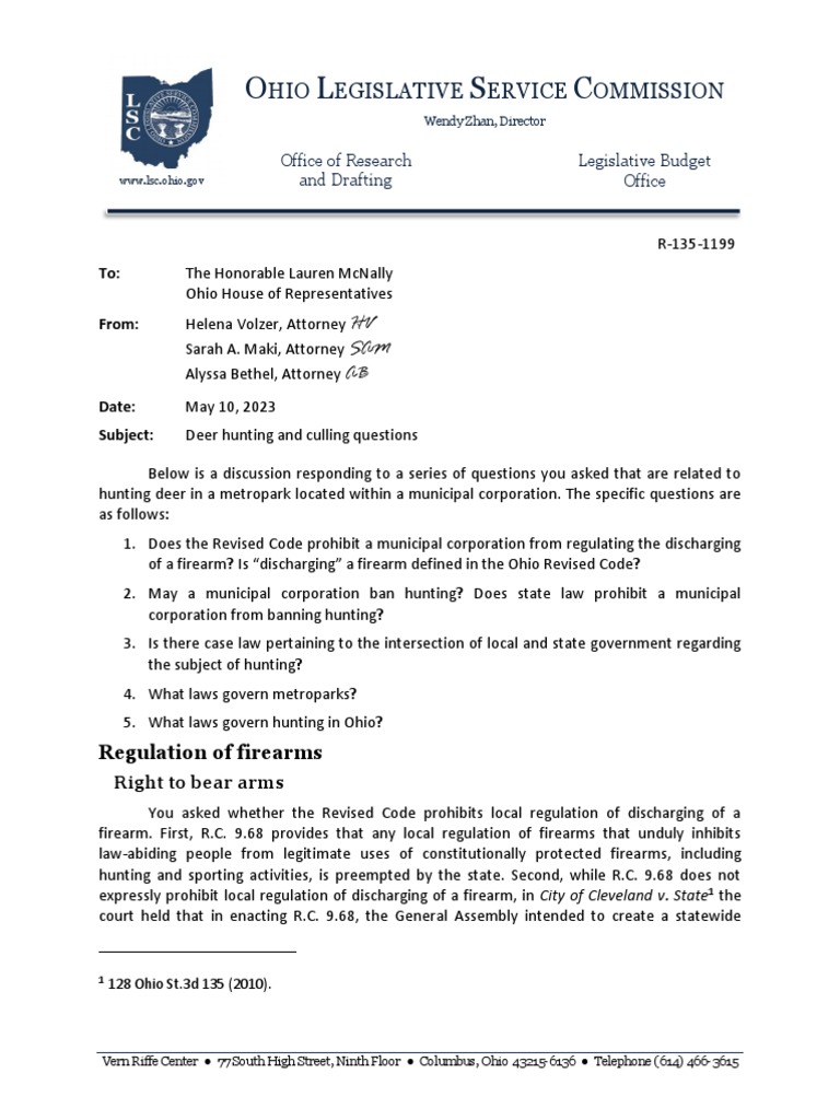 Opinion On Deer Culling Case | PDF | Right To Keep And Bear Arms In The ...