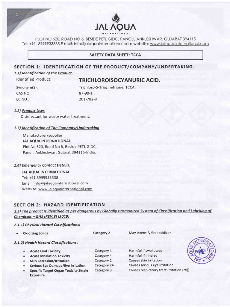 Data Sheet | PDF | Dangerous Goods | Hazardous Waste