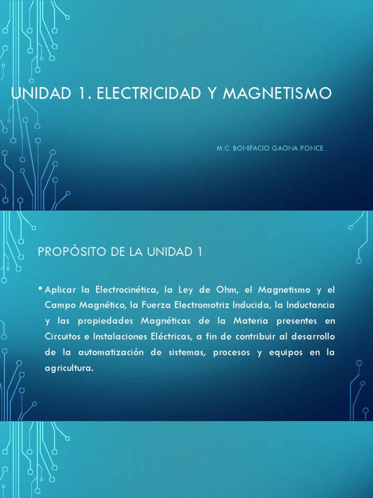 Presentación 1. Electrocinética | PDF | Carga eléctrica | Electricidad