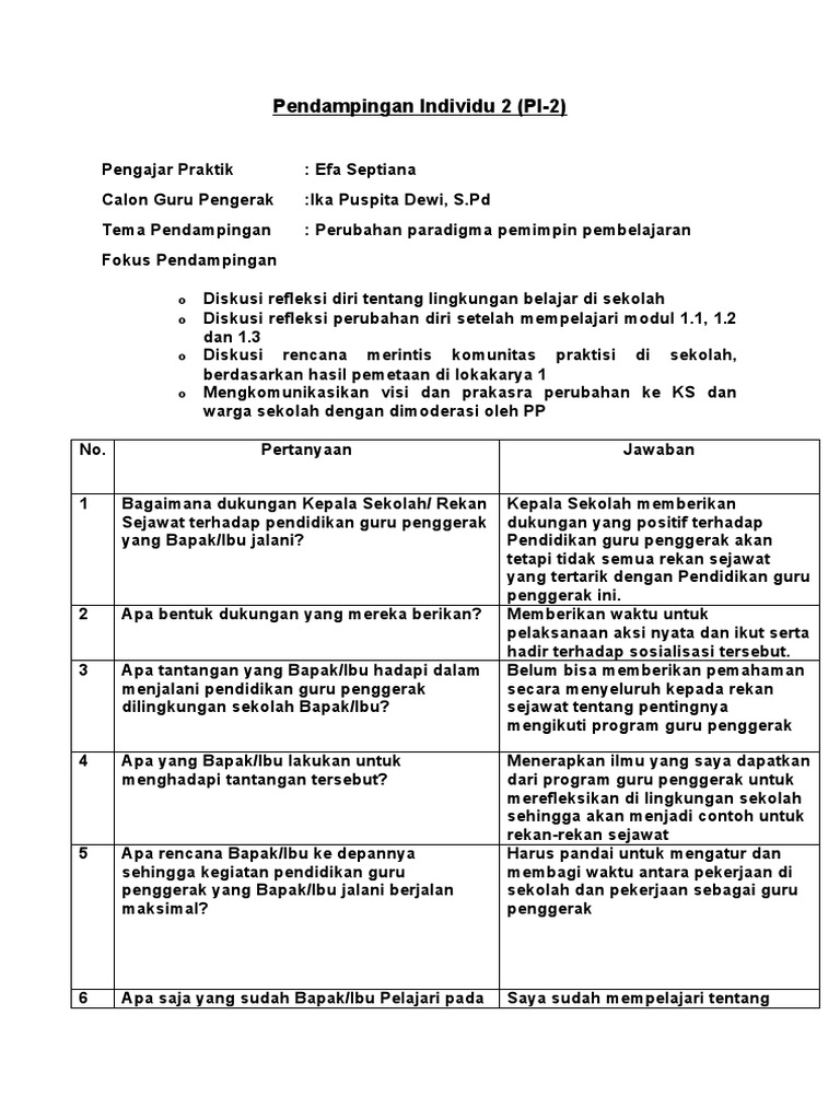 Pendampingan Individu 2 | PDF