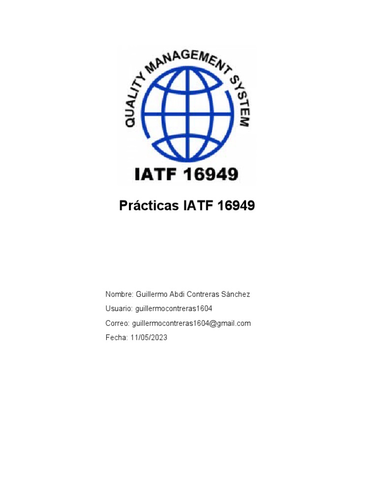 Prácticas IATF 16949 | PDF | Calidad (comercial) | Gestión de la calidad