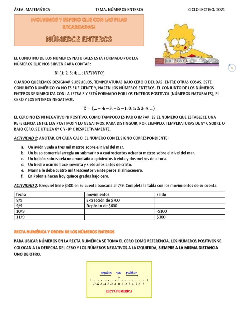 Introducción a Números Enteros | PDF | Entero | Álgebra abstracta