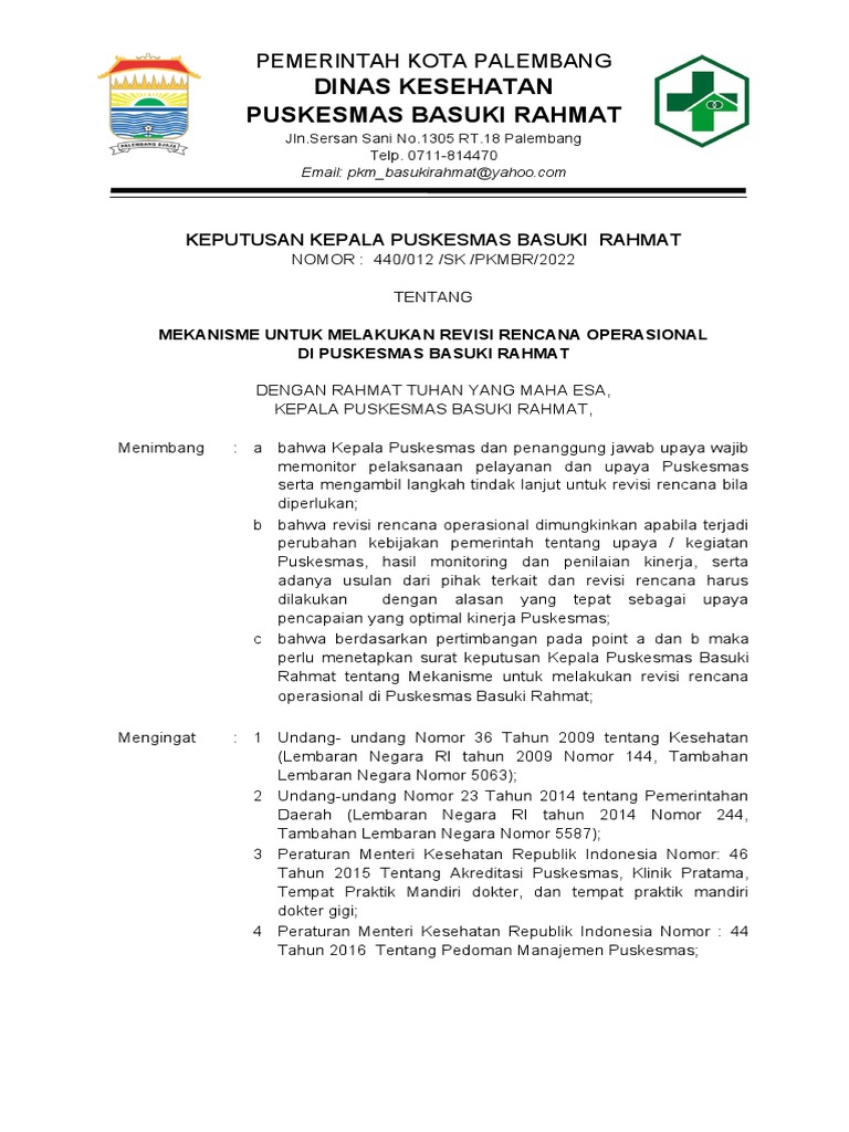 12 Mekanisme Untuk Melakukan Revisi Rencana | PDF