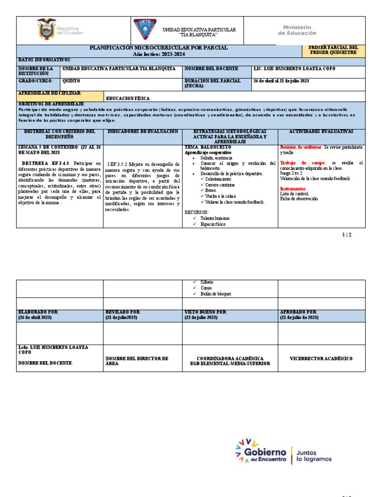 Planificacion de Clase | Descargar gratis PDF | Aprendizaje | Modificación de comportamiento