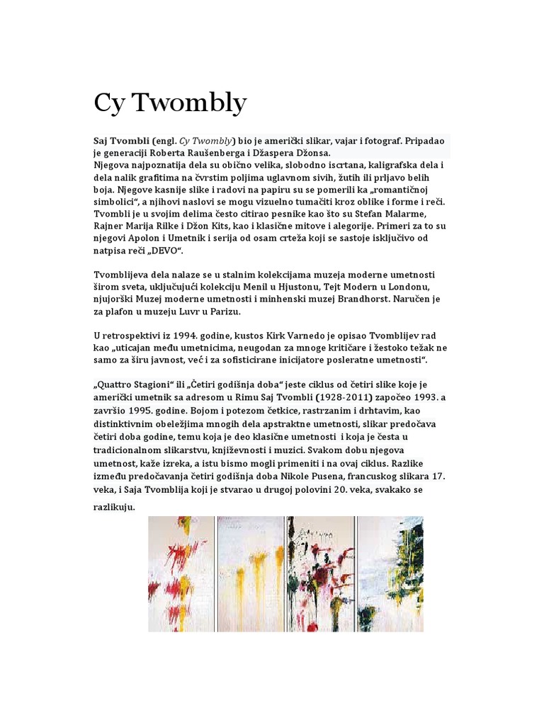 Cy Twombly | PDF