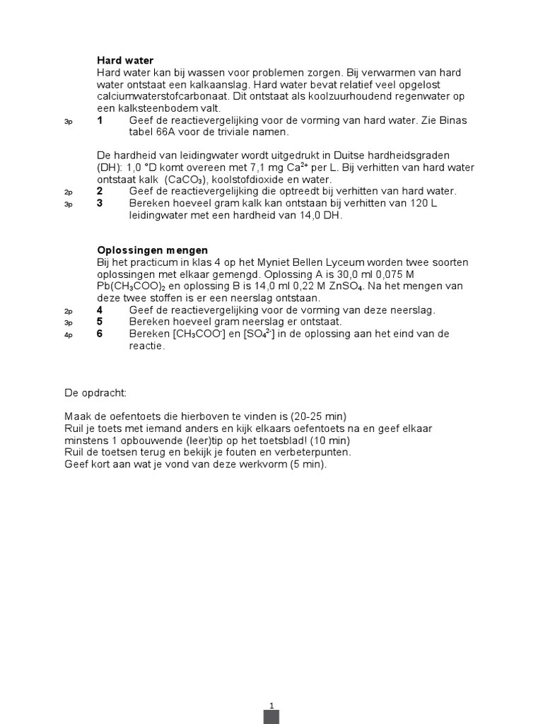 Oefenopgaven Opdrachten | PDF