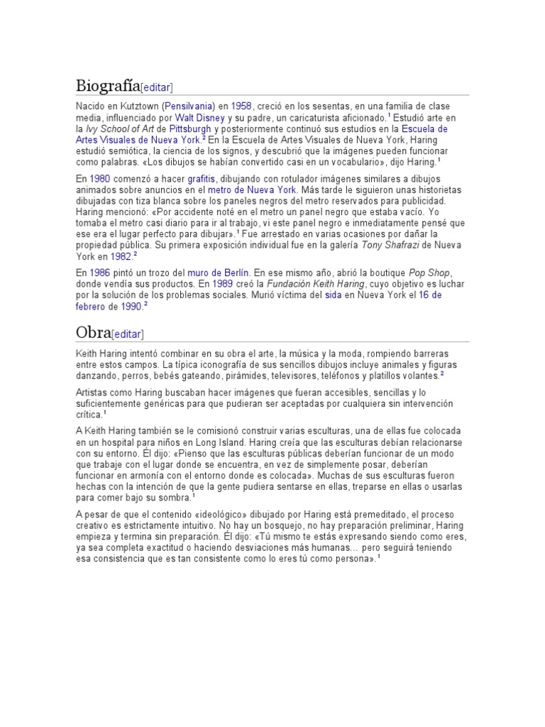 Biografía y legado de Keith Haring | PDF