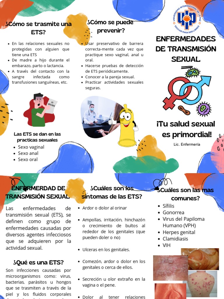 Tríptico ETS | PDF | Infección transmitida sexualmente | La sexualidad humana
