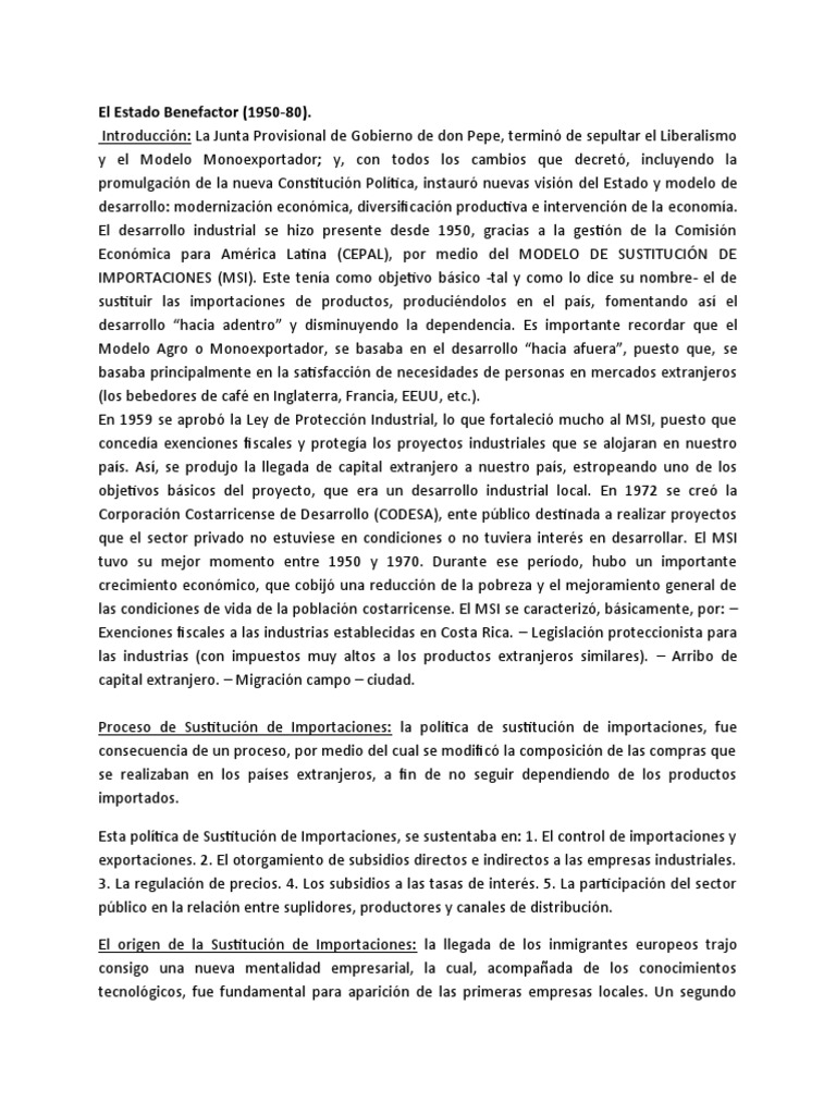 El Estado Benefactor | PDF | Economias