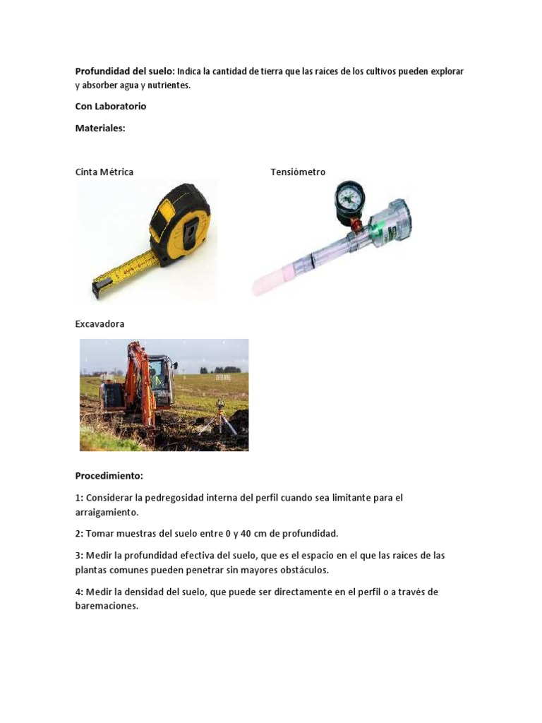 Medición de Profundidad del Suelo | PDF