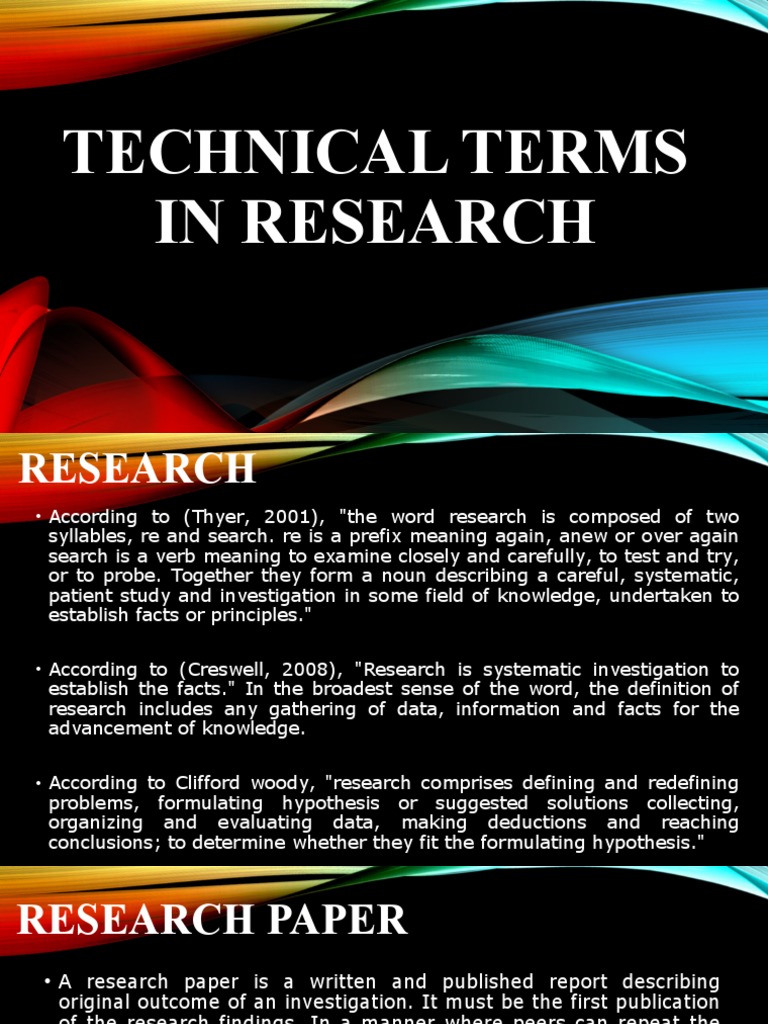 Technical-Terms-in-Research | PDF