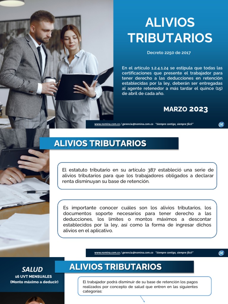 Alivios Tributarios según Art. 387 | PDF