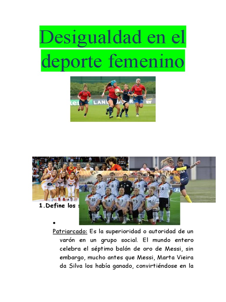 Desigualdad en El Deporte | PDF | Desigualdad social | Discriminación y ...