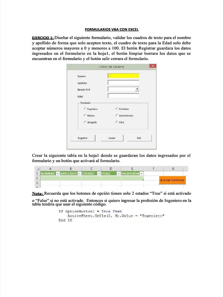 Ejercicio de Macros Excel Visual Basic | PDF