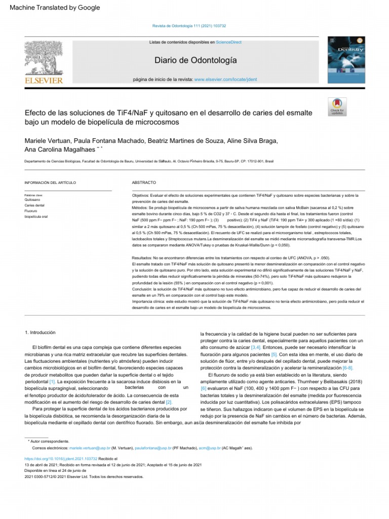 Pedro Cuellar Chitosan Solutions On The Development | PDF | Las ...