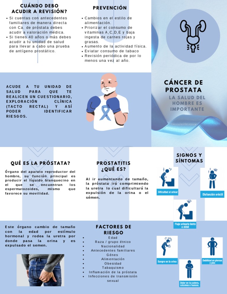 Folleto CA Próstata | Descargar gratis PDF | Cancer de prostata | Semen
