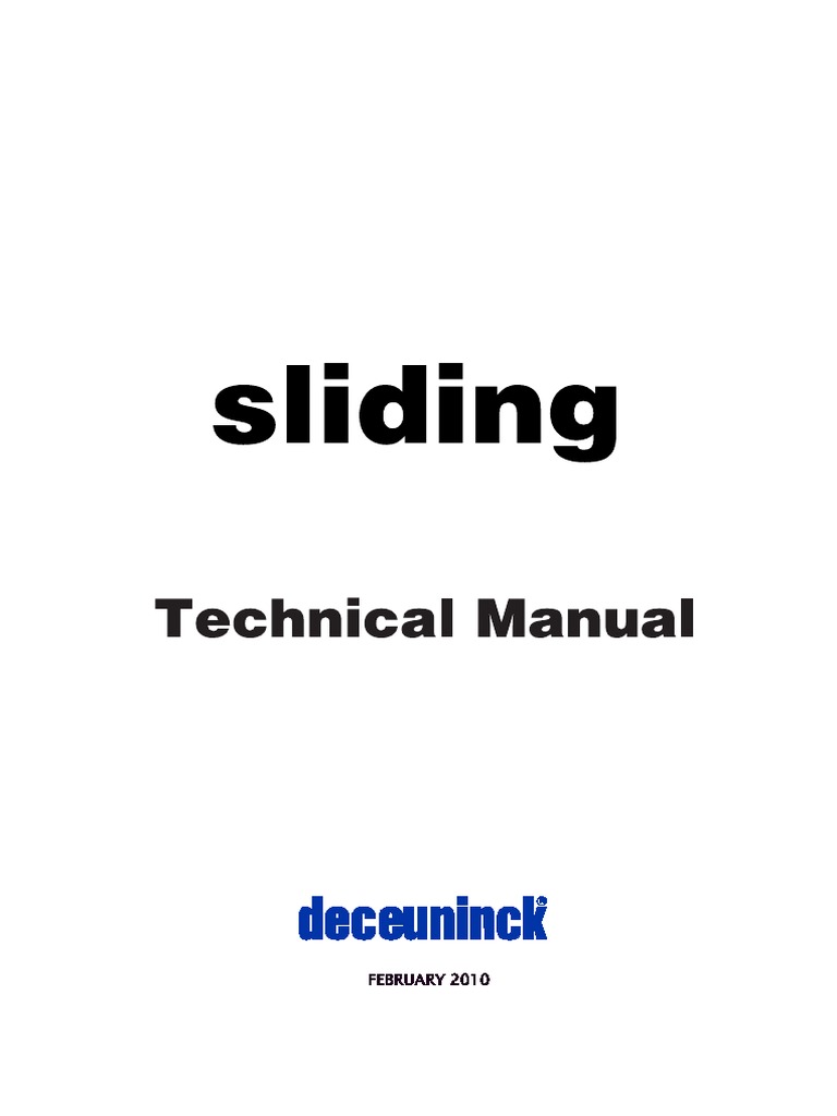 2010 02 Manual Tecnico SLIDING | PDF