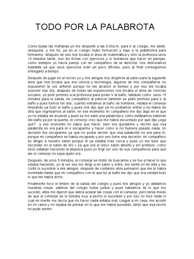 Todo Por La Palabrota | PDF