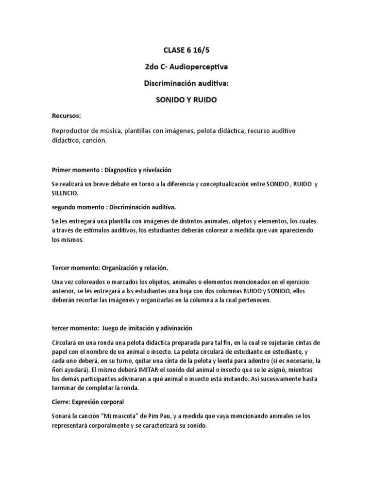 6ta Clase 2C Fecha 16-5 | PDF | Artes del Lenguaje y Comunicación