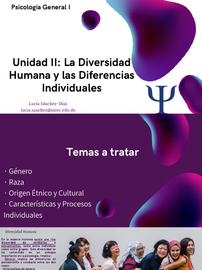 La Diversidad Humana Y Las Diferencias Individuales 1era Parte Pdf