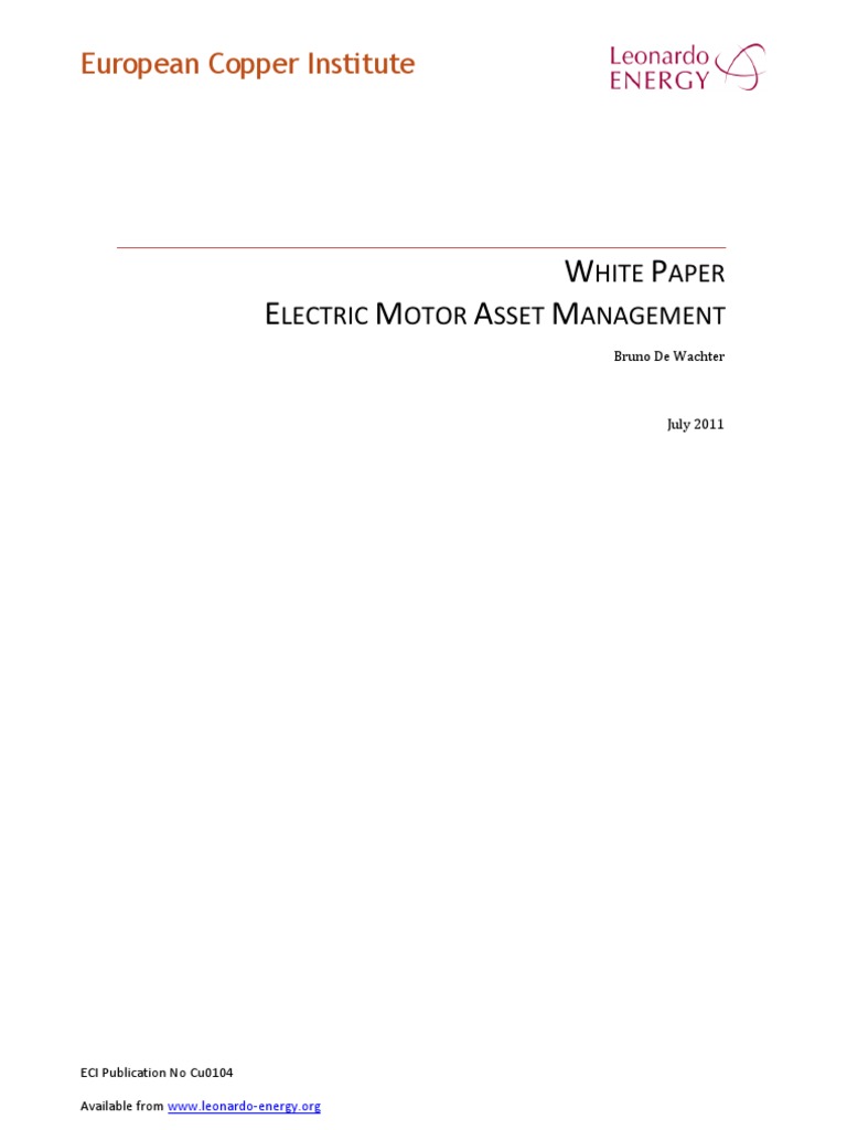 Electric Motor Asset Management | PDF | Efficient Energy Use | Engines