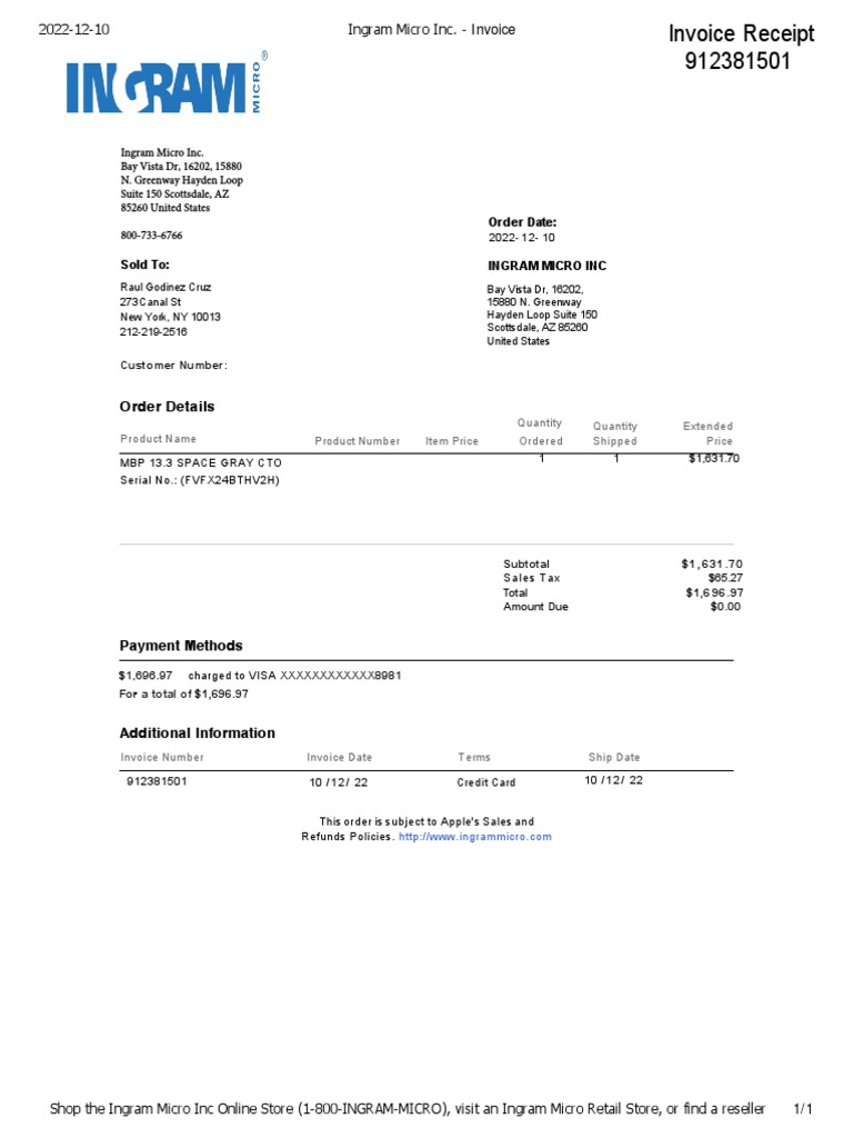 Ingram Micro Inc PDF | PDF