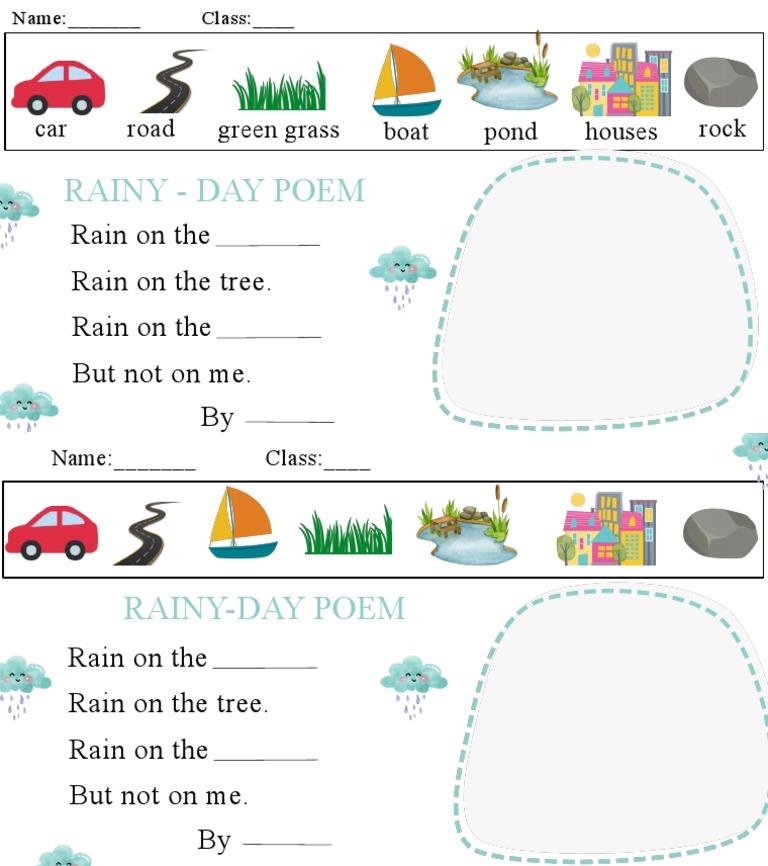 ESL 2 - Let's Write A Poem - Worksheet | PDF