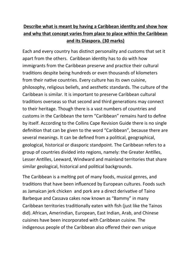 Carib Studies Essay 2 | PDF | Caribbean | Haiti