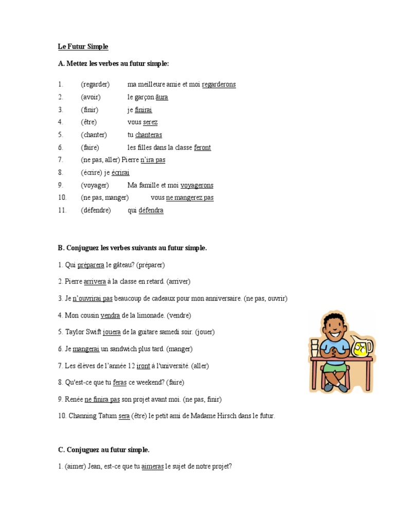 Exercices sur le futur simple | PDF | Arts du langage et discipline