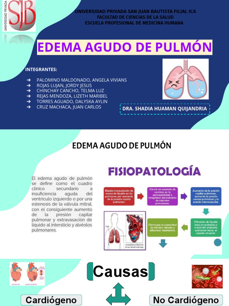 Edema Agudo de Pulmón-Ecoe | PDF | Edema | Insuficiencia cardíaca