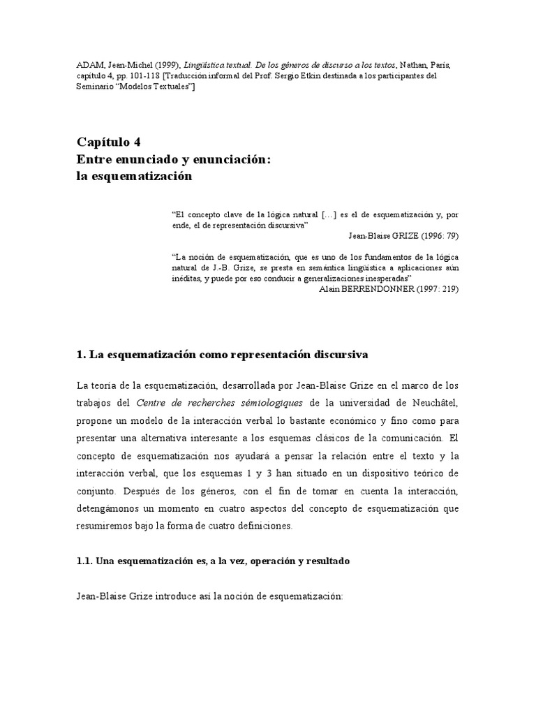 Adam 1999 Cap 4 Completo Corregido | PDF | Retórica | Lingüística Adam 1999 Cap 4 Completo Corregido | PDF | Retórica | Lingüística