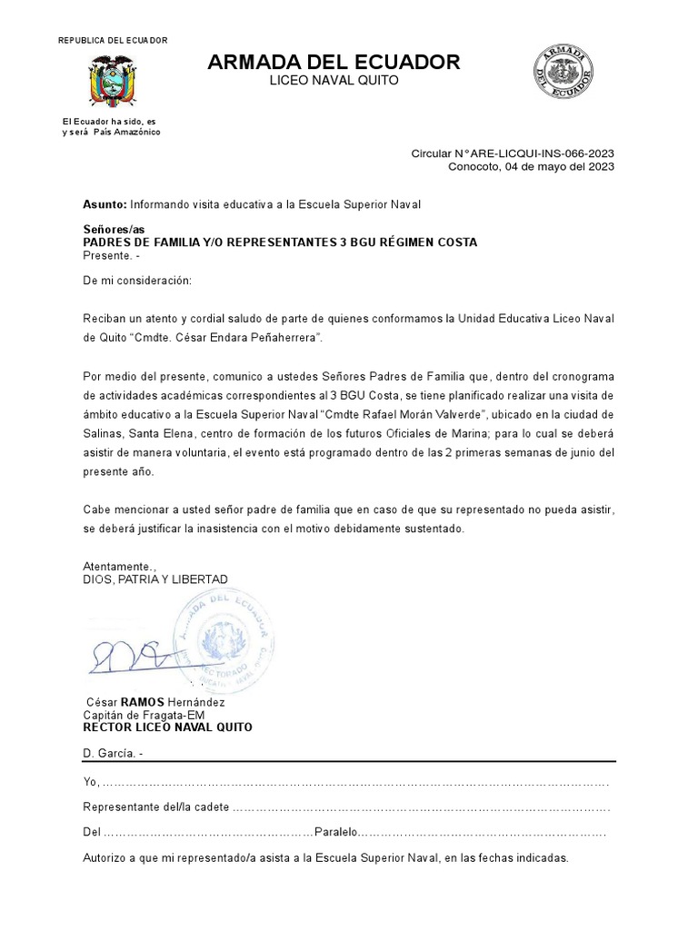 Circular 066 Visita Essuna 3 Bgu Costa | PDF