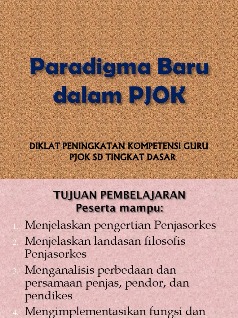 Paradigma Baru Dalam Pjok | PDF | Karier & Perkembangan | Sains ...