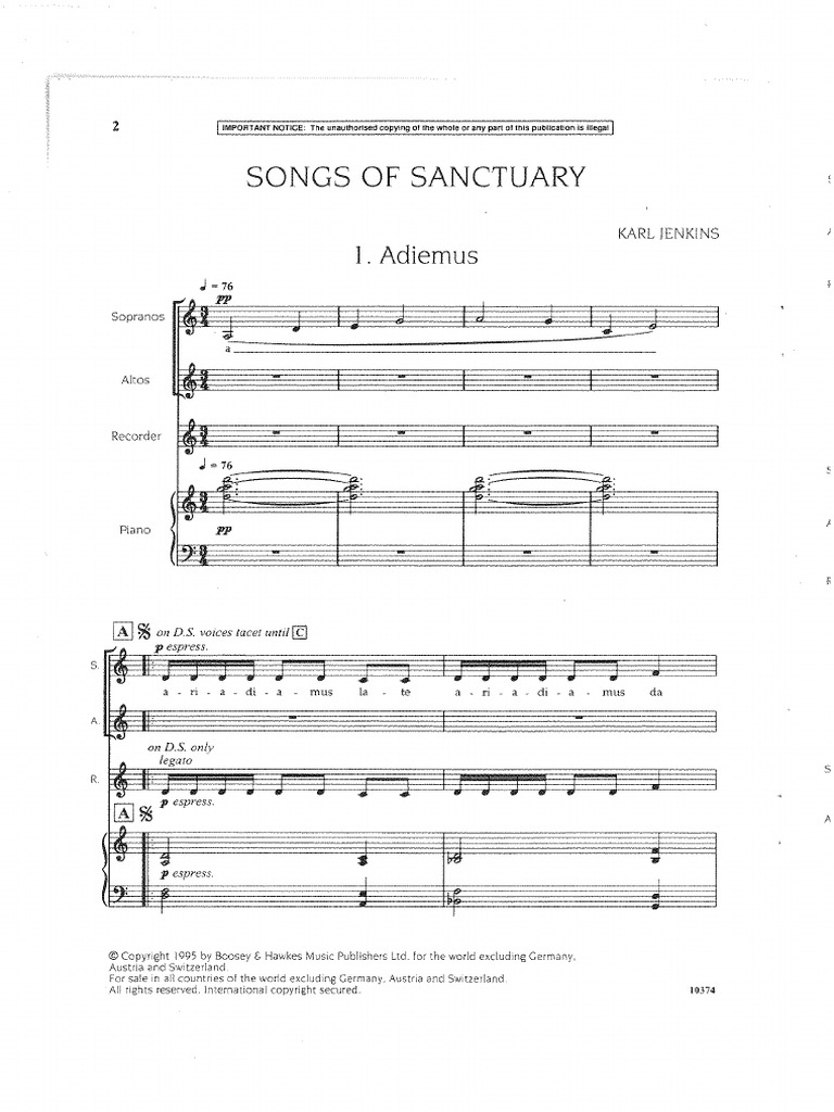 Fem4 - ADIEMUS - Karl Jenkins_230515_102027 | PDF