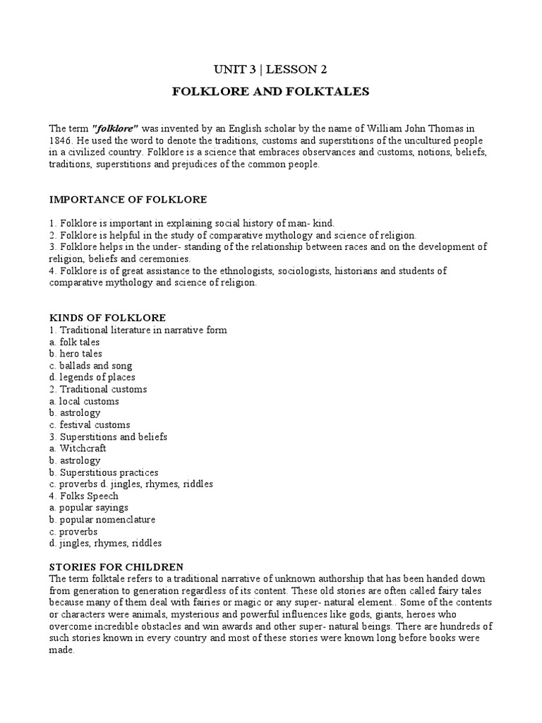 Folklore & Folktales | PDF