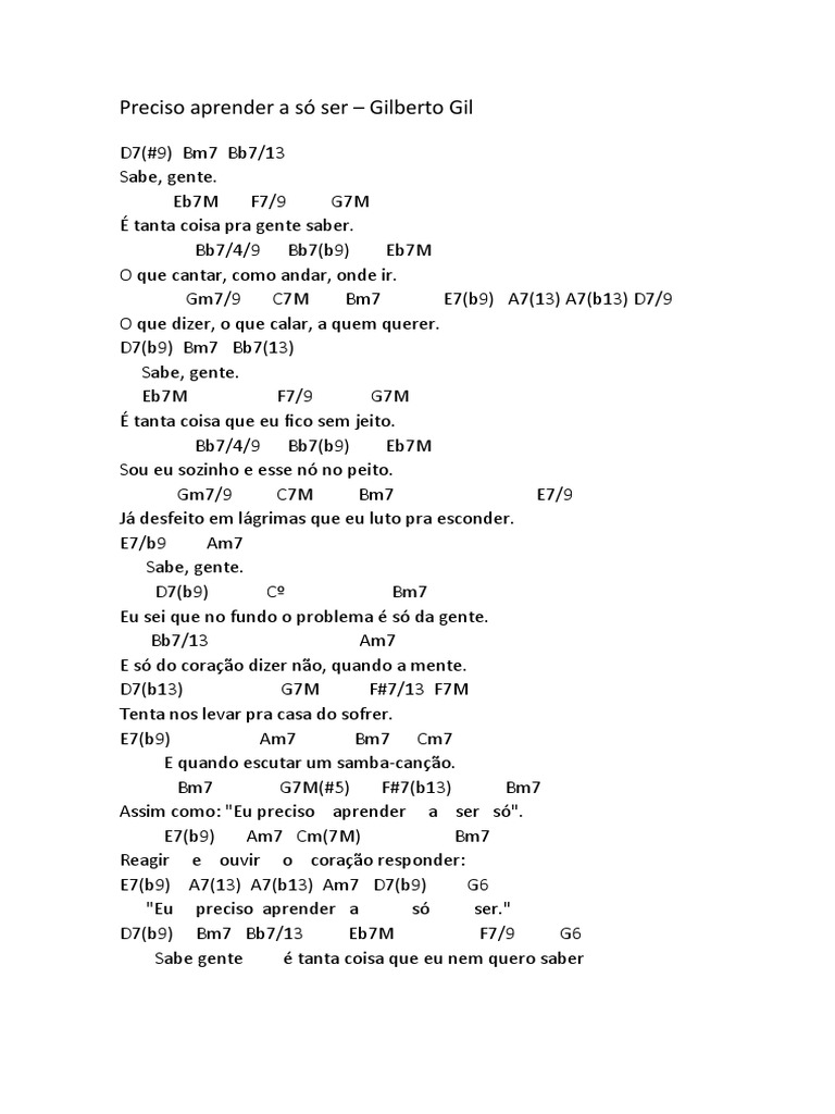 Preciso Aprender A Só Ser | PDF