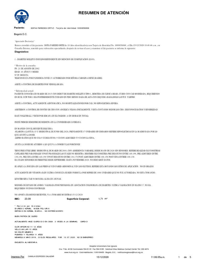 Sofia Paredes Historia Actualizada | PDF