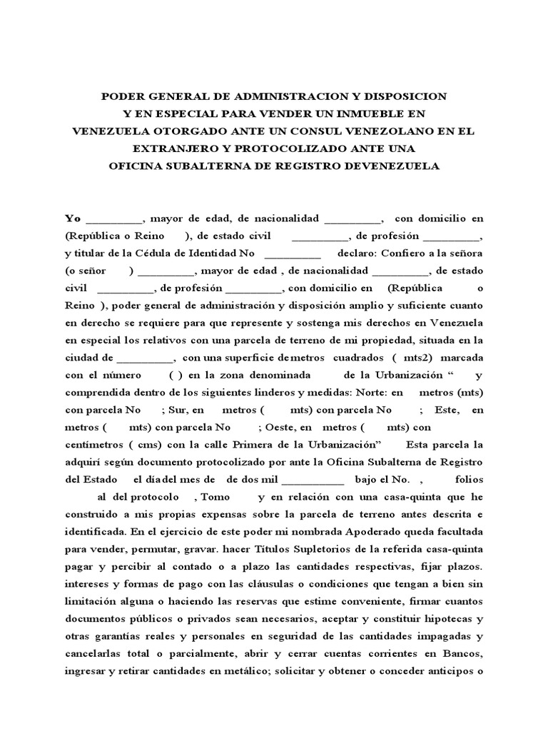 310 Poder Especial Venta | PDF