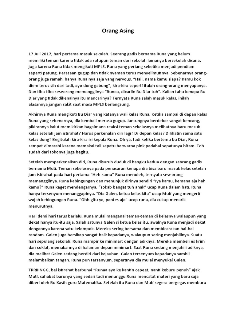 Orang Asing - CERPEN | PDF